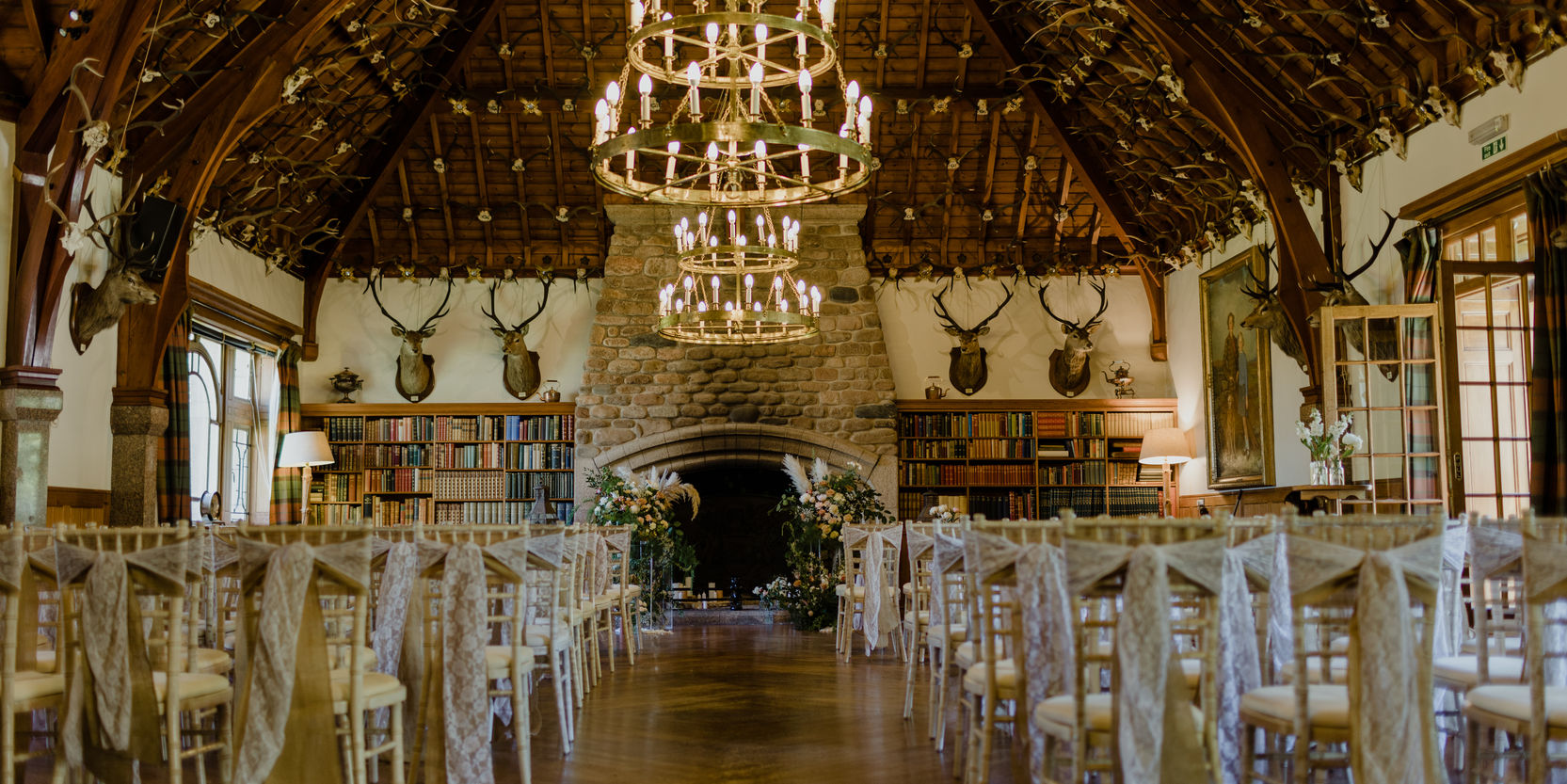 A fairytale wedding venue with a beautiful Ballroom